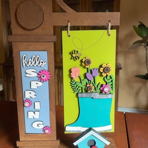 Interchangeable Spring Boots Post Sign-rustic Handcrafted Decor - Etsy