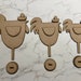 Trio Chickens Decor | Set of Three Handmade Chicken Figurines | Rustic ...