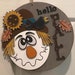 Hello Scarecrow Door Hanger | Fall Door Decor | Rustic Scarecrow Sign ...