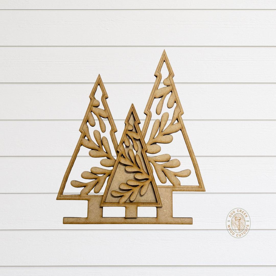 Interchangeable Garland Tree Shadow Box Insert | Christmas Window ...