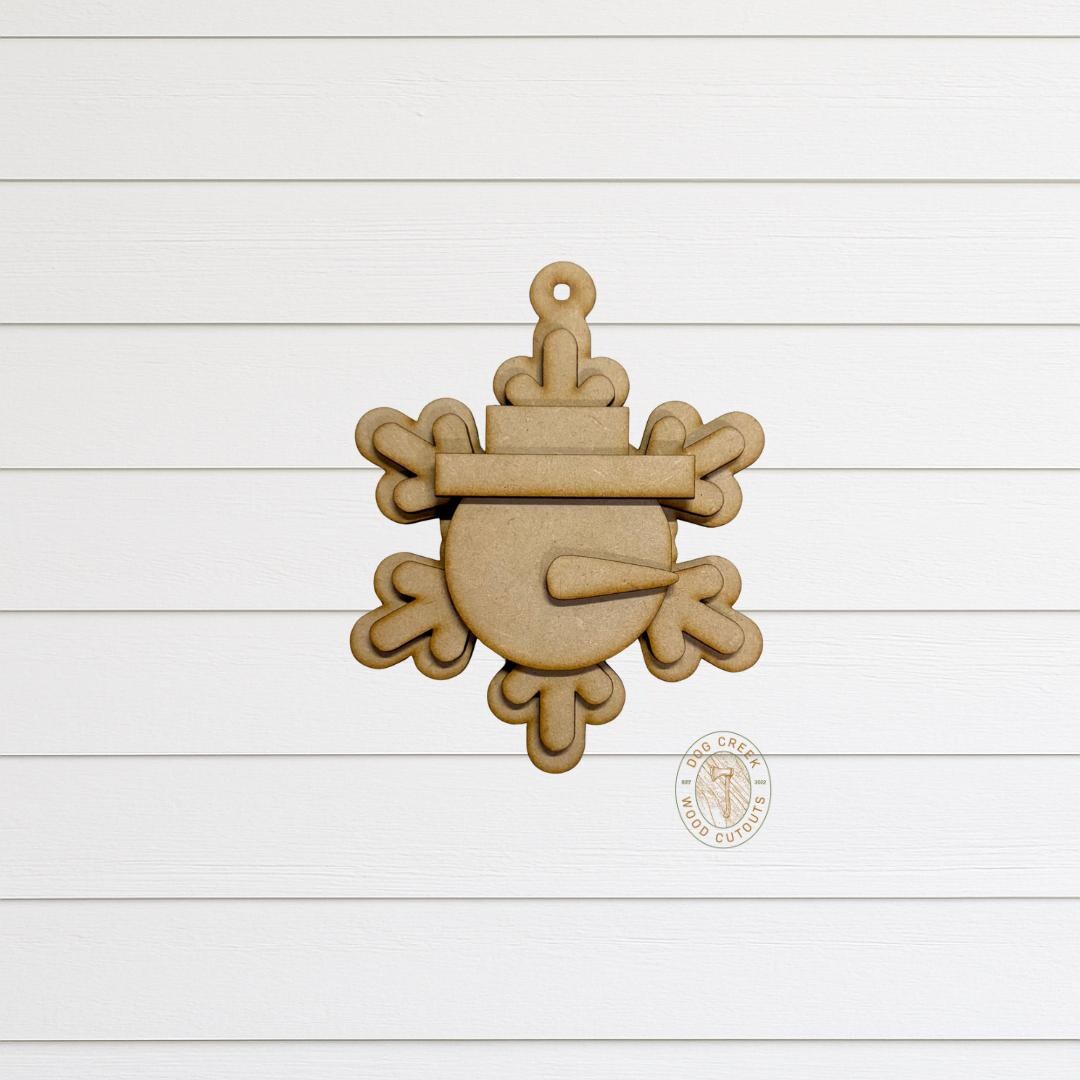 Snowflake Fella Ornament | DIY Paint Kit | Unfinished Wood Snowman ...