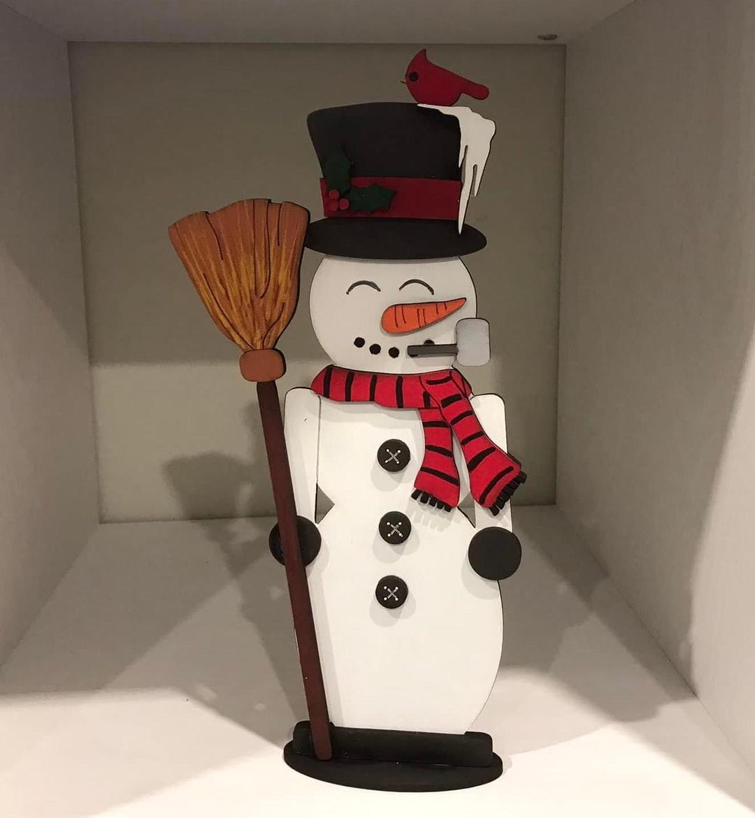 Snowman Nutcracker – Christmas Holiday Decor, Festive Snowman Figurine ...