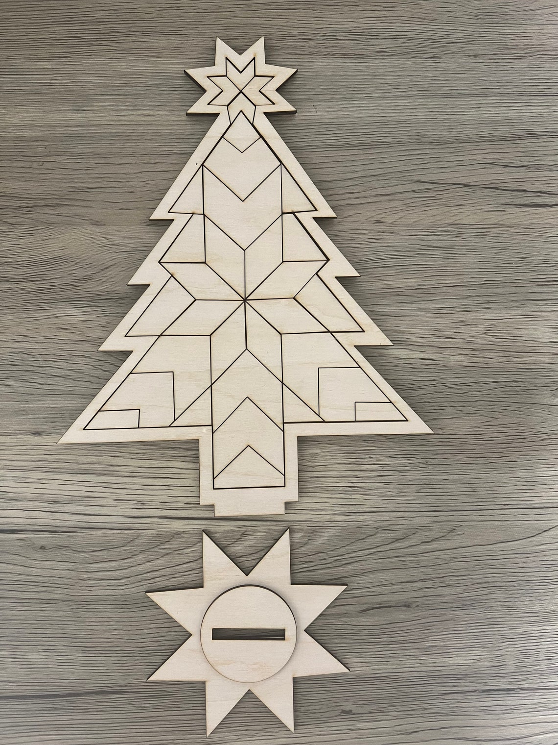 Barn Quilt Tree, Christmas Tree Puzzle, Christmas Tree With Stand ...