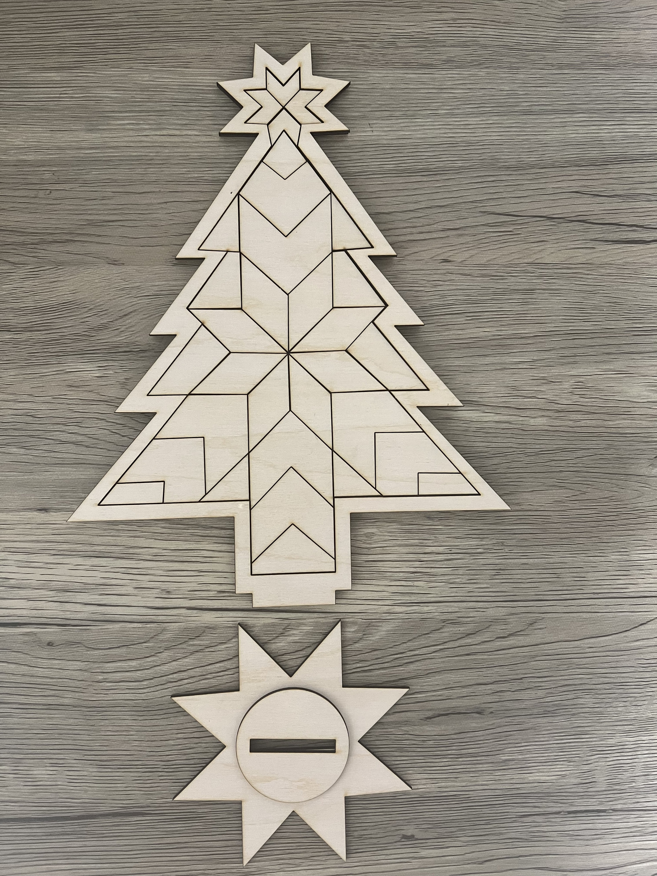 Barn Quilt Tree, Christmas Tree Puzzle, Christmas Tree With Stand ...
