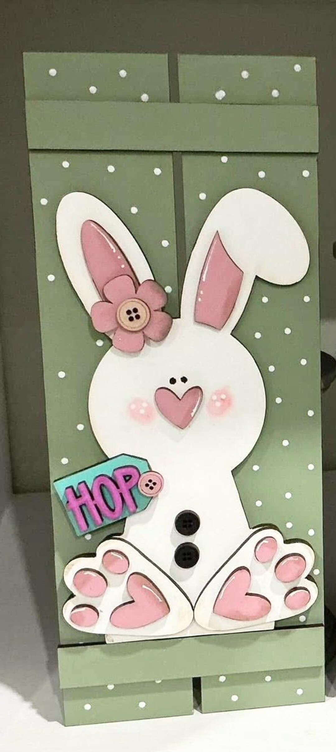 Prim Bunny Table Top Pallet – Rustic Easter Decor, Handmade Wooden ...