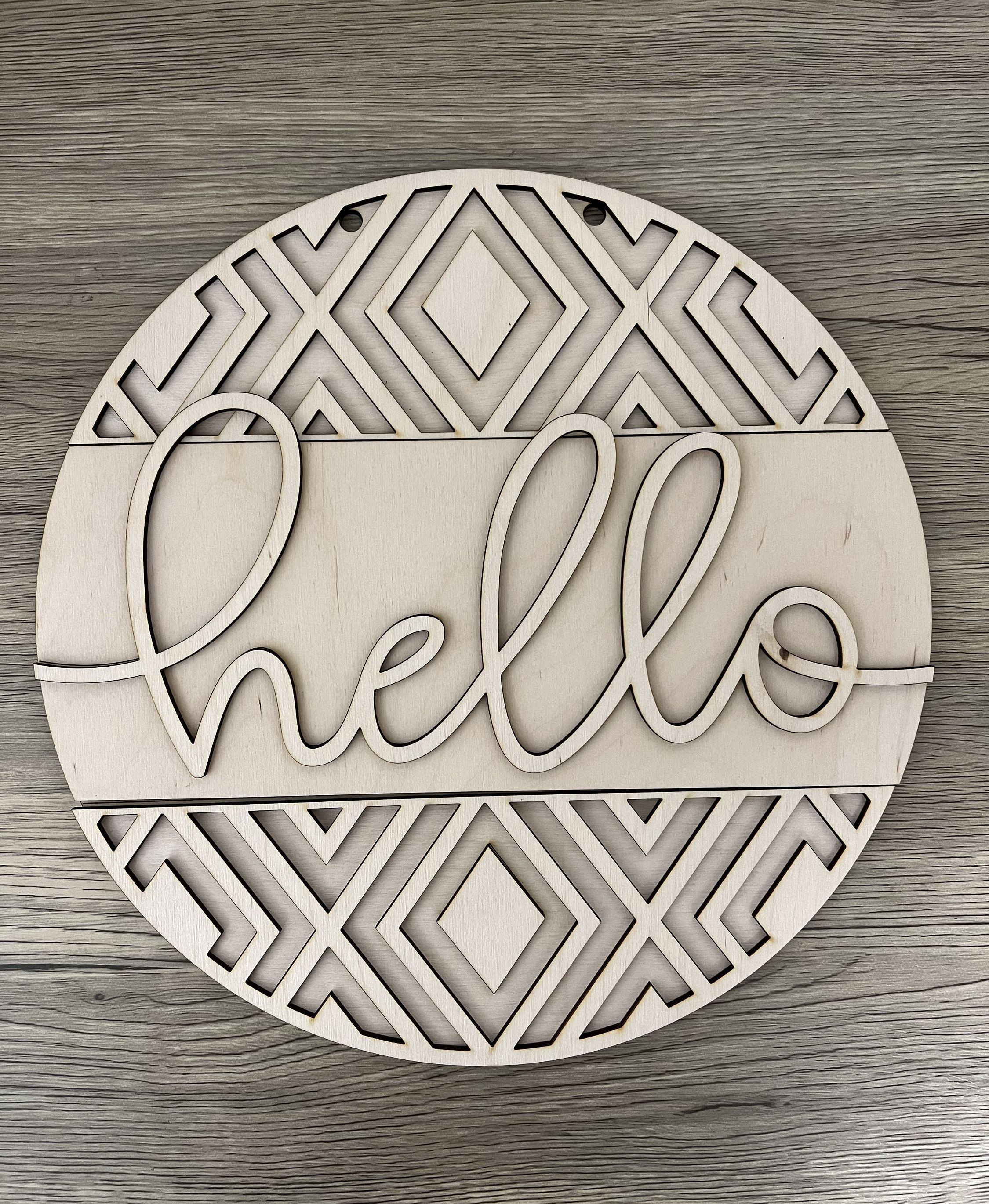 Hello Geometric Sign, Welcome Sign, Modern Farmhouse Sign, Hello ...