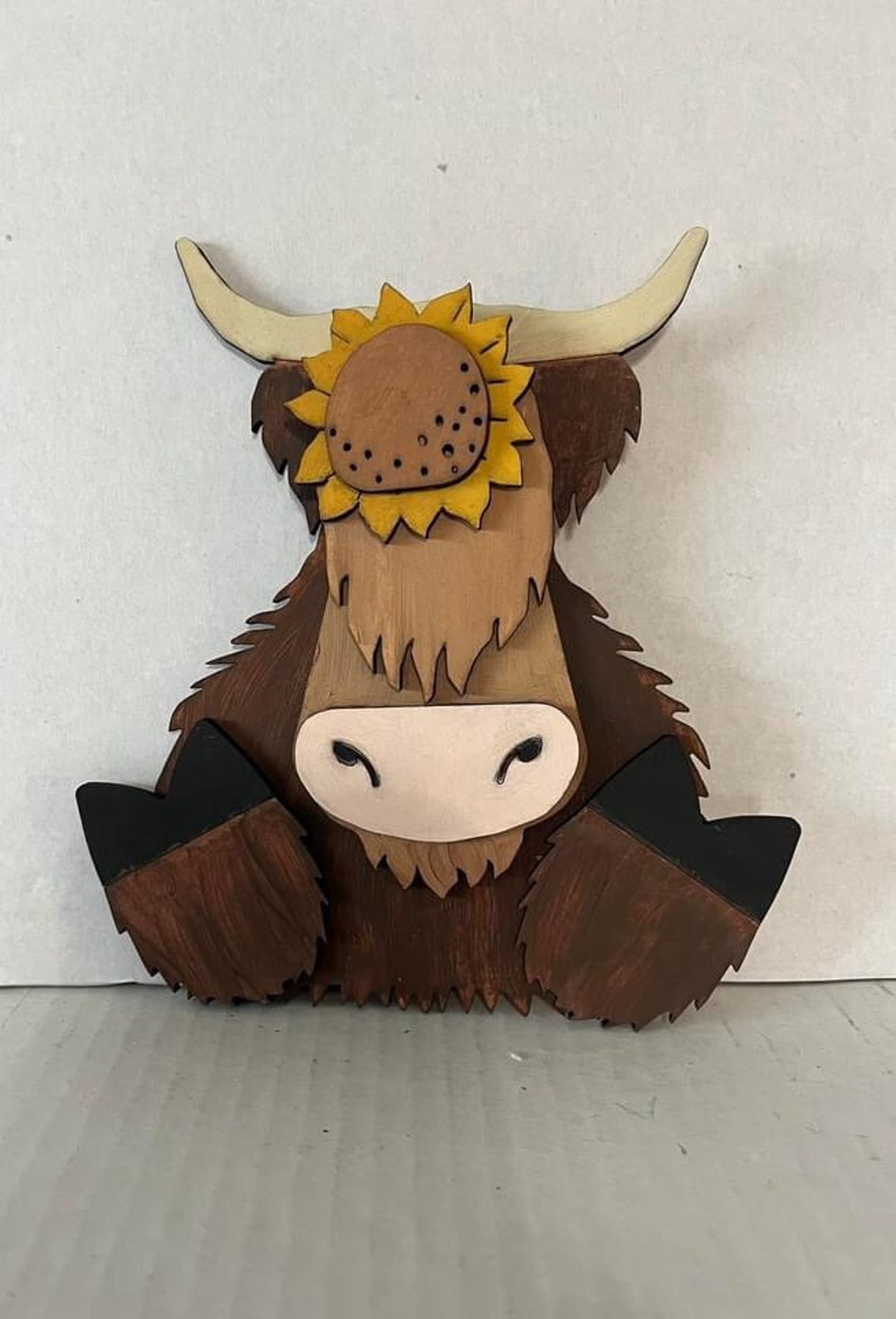 Highland Cow Shelf Sitter - Rustic Farmhouse Decor,diy - Etsy