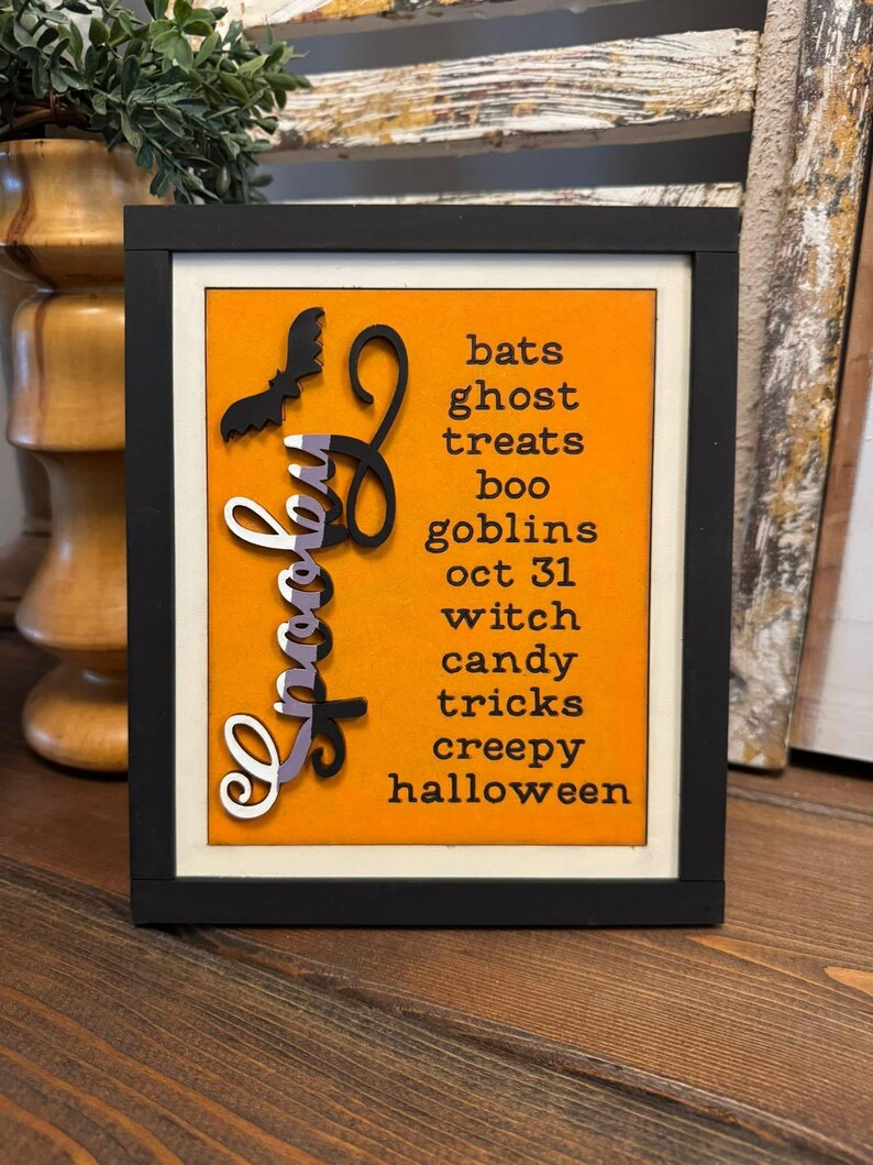 Halloween Trio Signs | Set of 3 Wooden Halloween Signs | Rustic Spooky ...