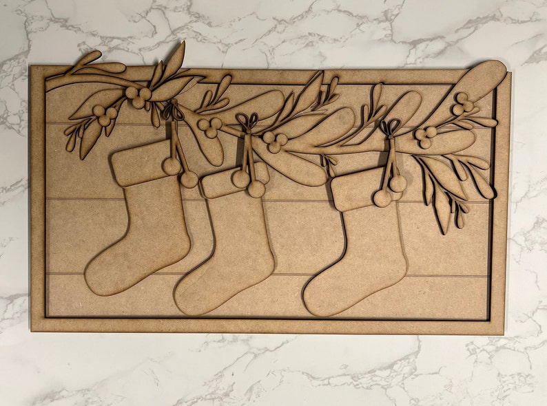 Stockings on Branch Sign - Rustic Christmas Wall Decor,diy - Etsy