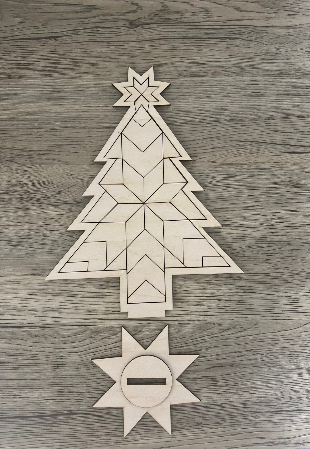 Barn Quilt Tree, Christmas Tree Puzzle, Christmas Tree With Stand ...