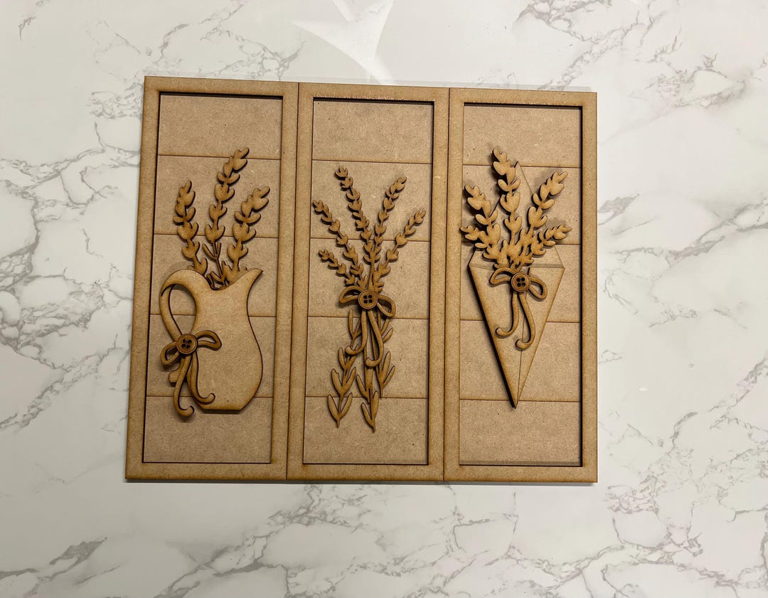 Vertical Sign Trio – Lavender Decor – Set of 3 Rustic Wooden Signs ...