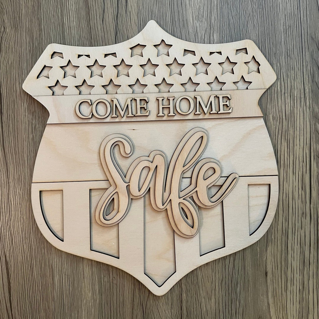 Patriotic Police, Handcrafted Wooden Sign, Law Enforcement Decor ...