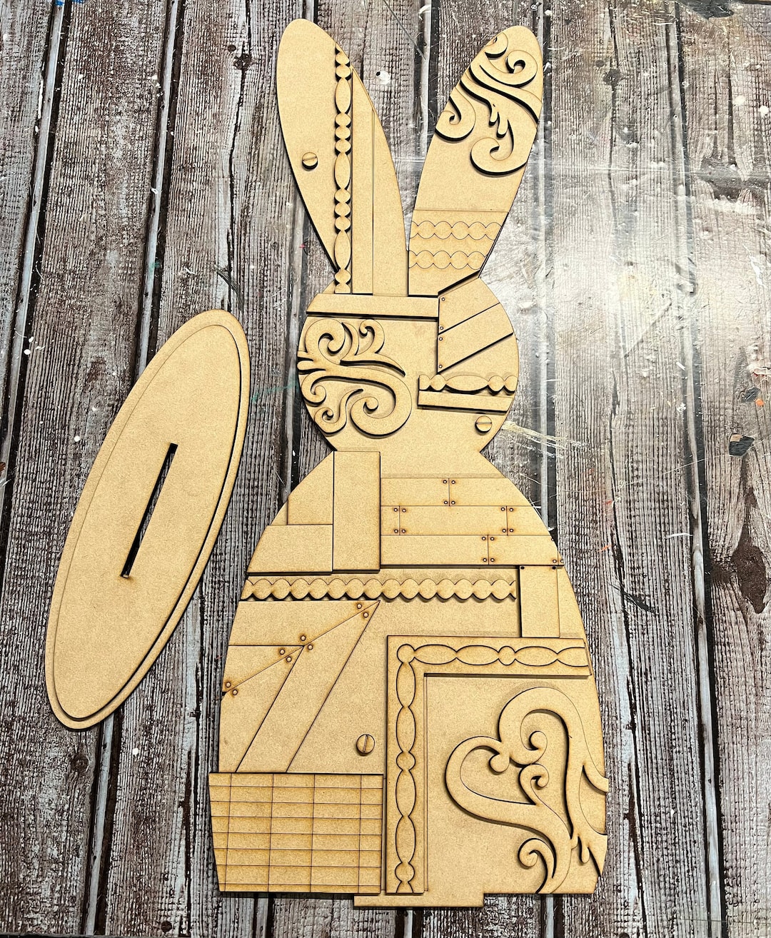 Vintage Rustic Tall Easter Bunny- Charming Handcrafted Spring Decor - Etsy