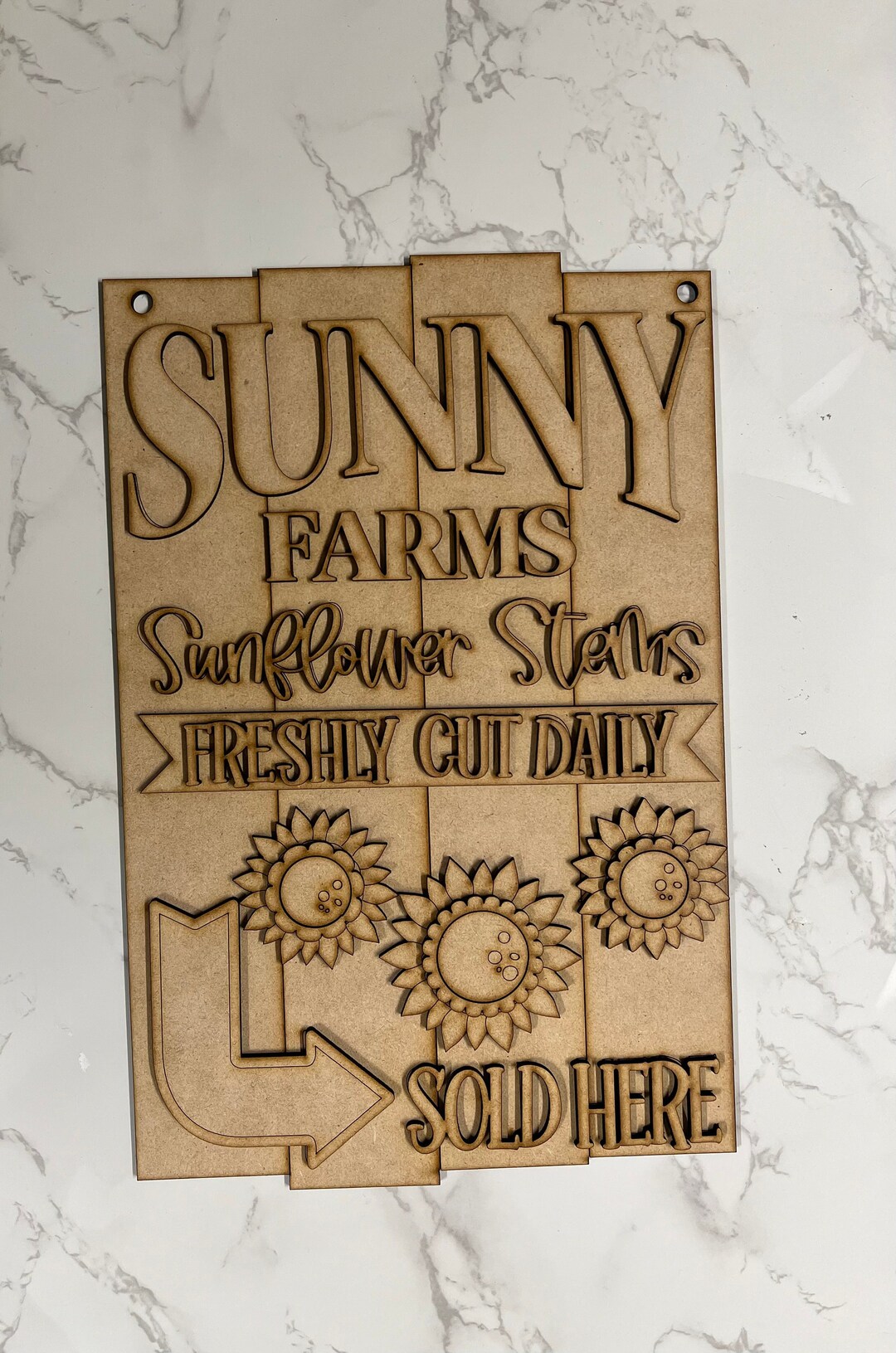 Sunny Farms Sunflower Door Hanger - Handcrafted Farmhouse Decor - Etsy