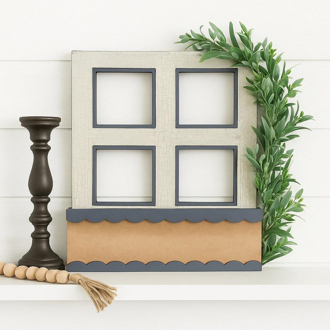 Interchangeable Window Box Shelf Sitter – Rustic Tiered Tray Decor - Etsy