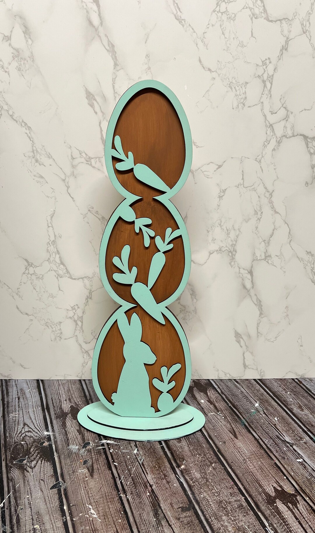 Stacked Easter Egg Scene Trio A- Handcrafted Holiday Decor - Etsy