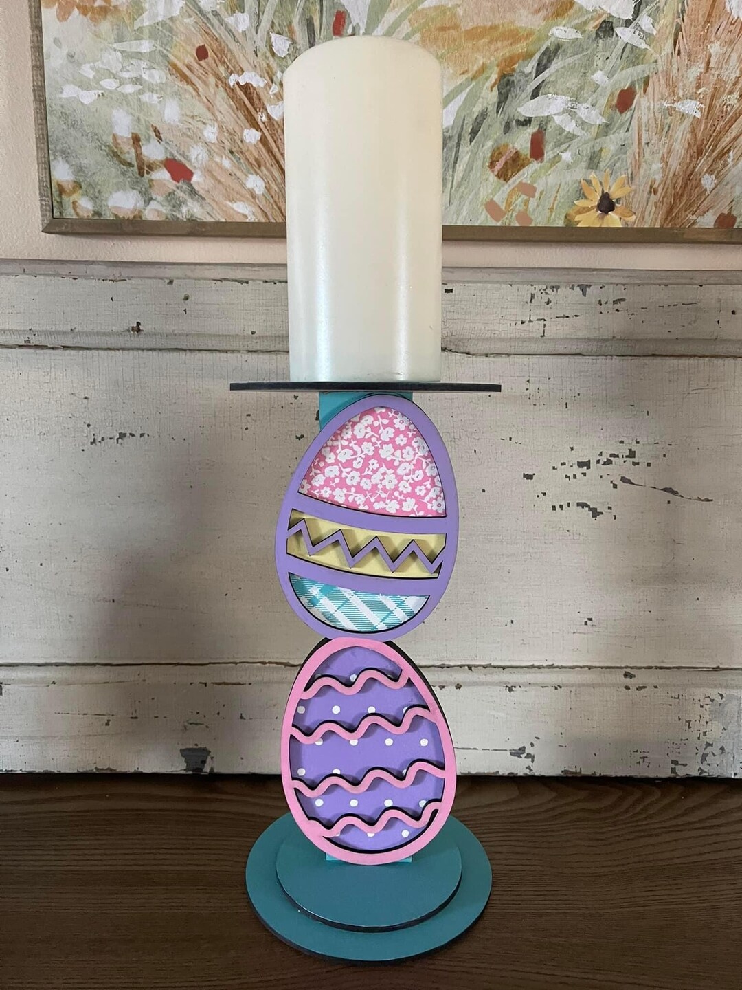 Easter Candle Sticks- Handcrafted Spring Decor,diy - Etsy