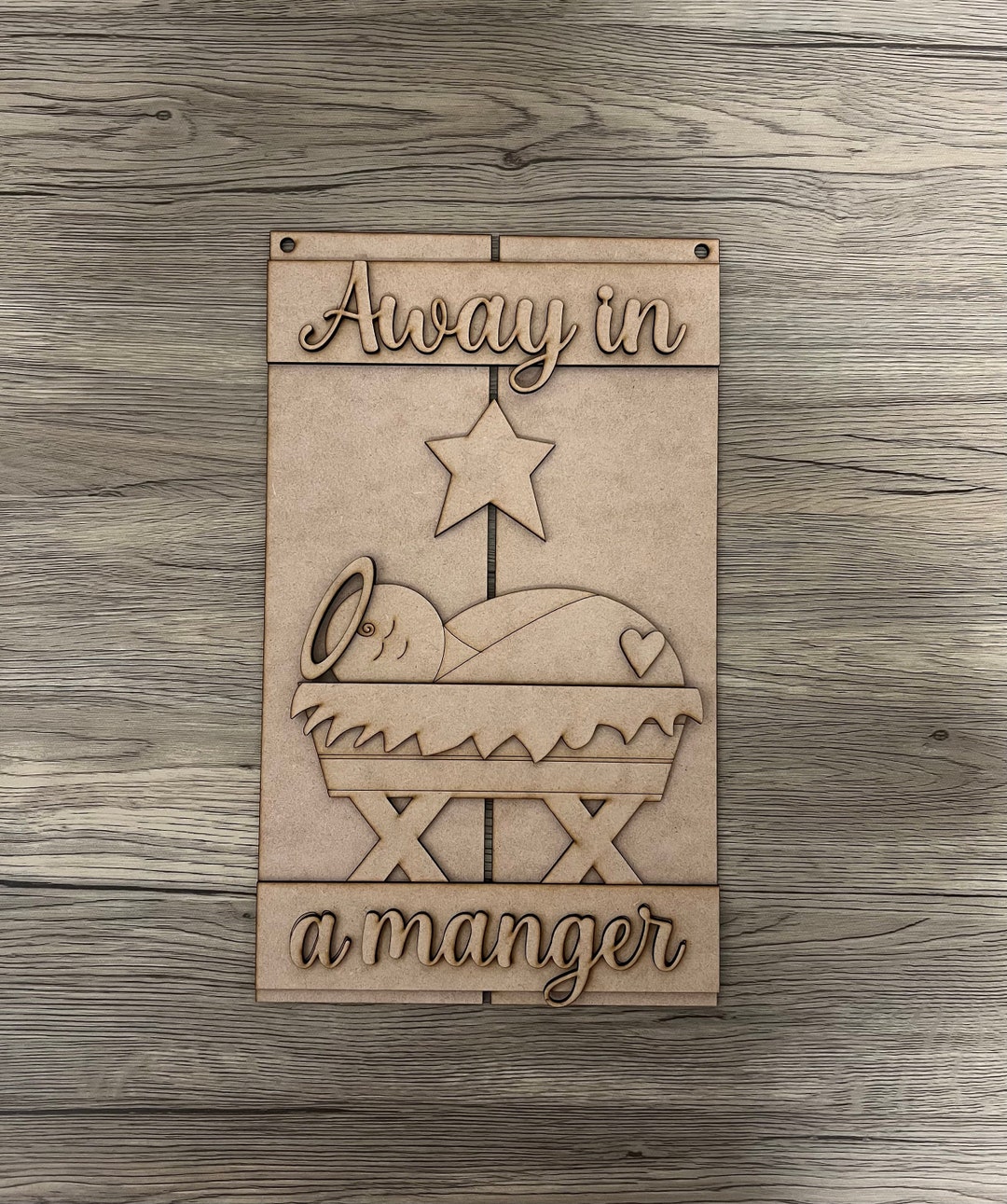 Away in the Manger Pallet, Nativity Decor, DIY, Christmas Decor - Etsy