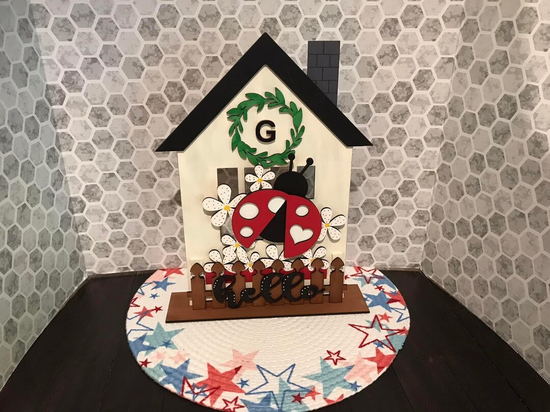 Interchangeable House Insert Ladybug: Customizable Garden Decoration - Etsy