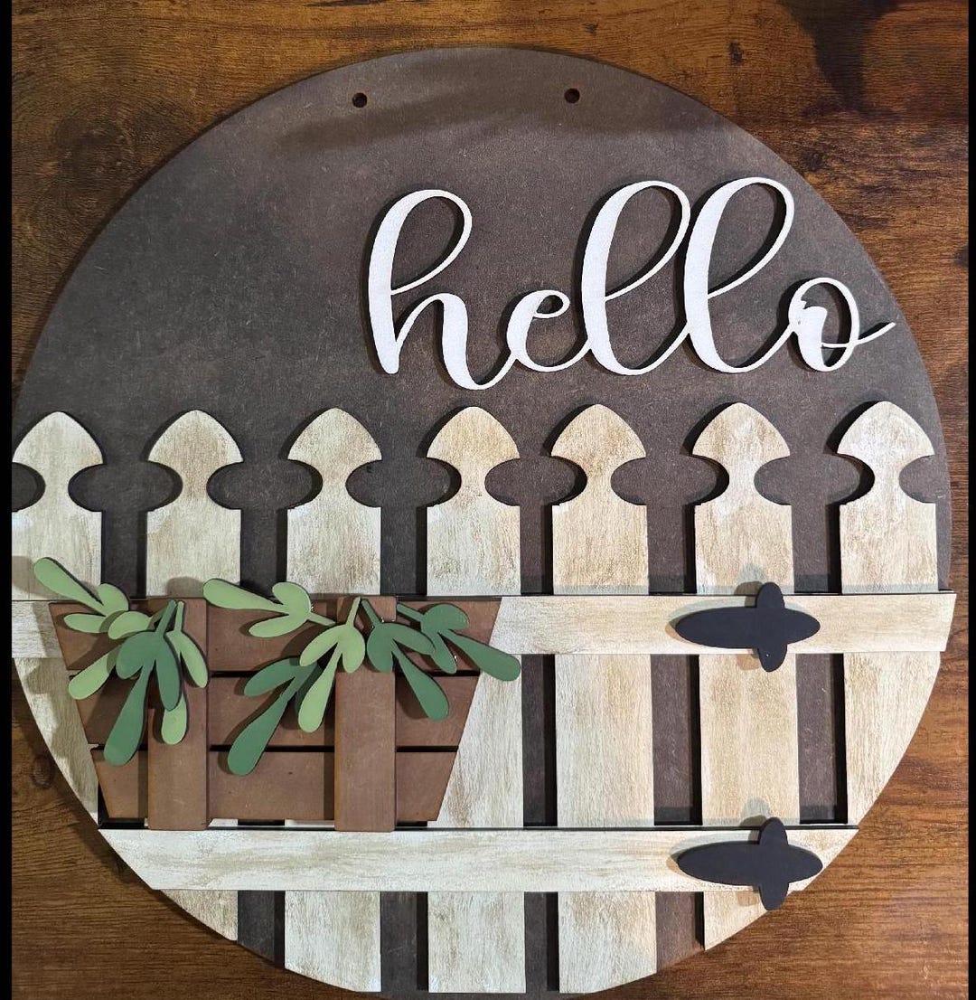 Interchangeable Fence Door Hanger – Customizable Seasonal or Holiday ...
