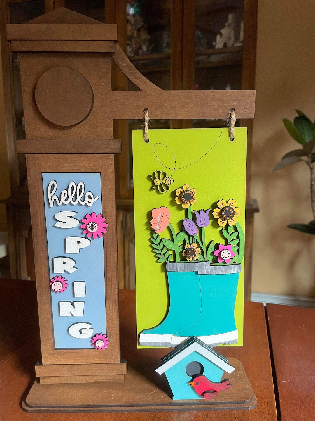 Interchangeable Spring Boots Post Sign-rustic Handcrafted Decor - Etsy