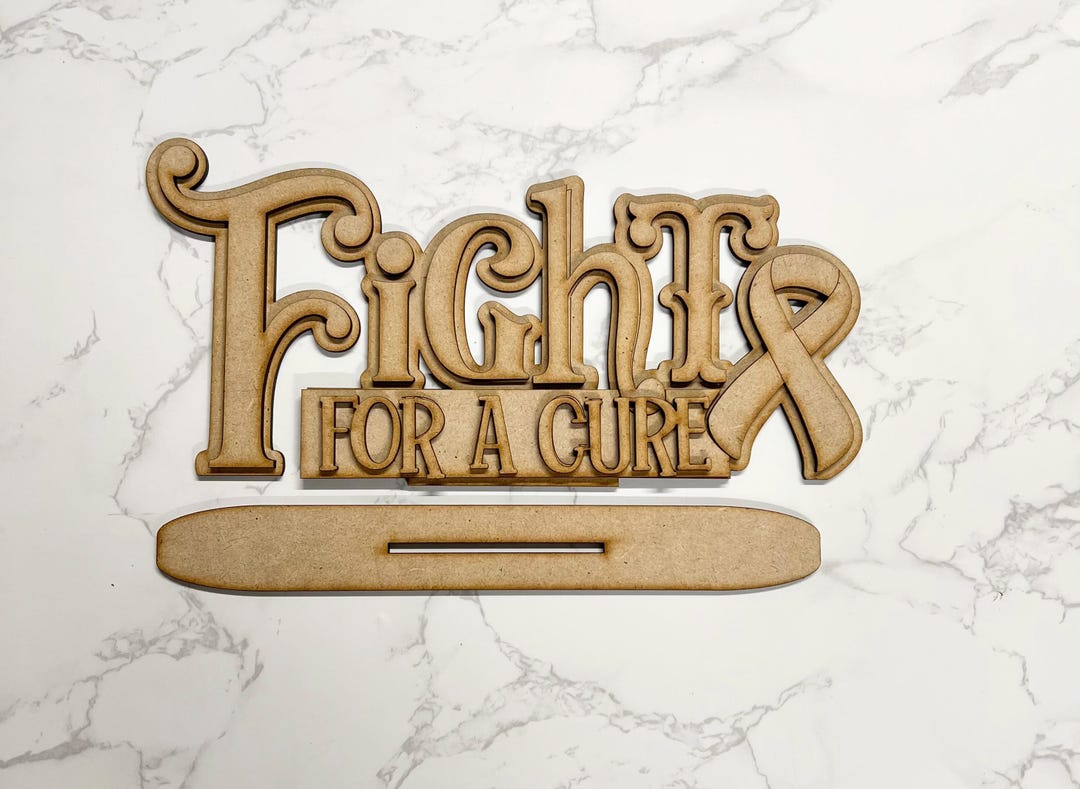 Cancer Awareness Fight Shelf Sitter - Inspirational Cancer Support ...