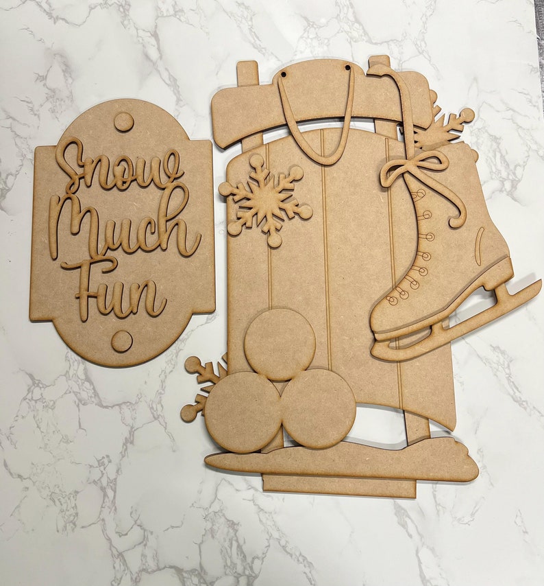 Interchangeable 4FT 'snow Much Fun' Holiday Sign - Festive Winter Decor ...