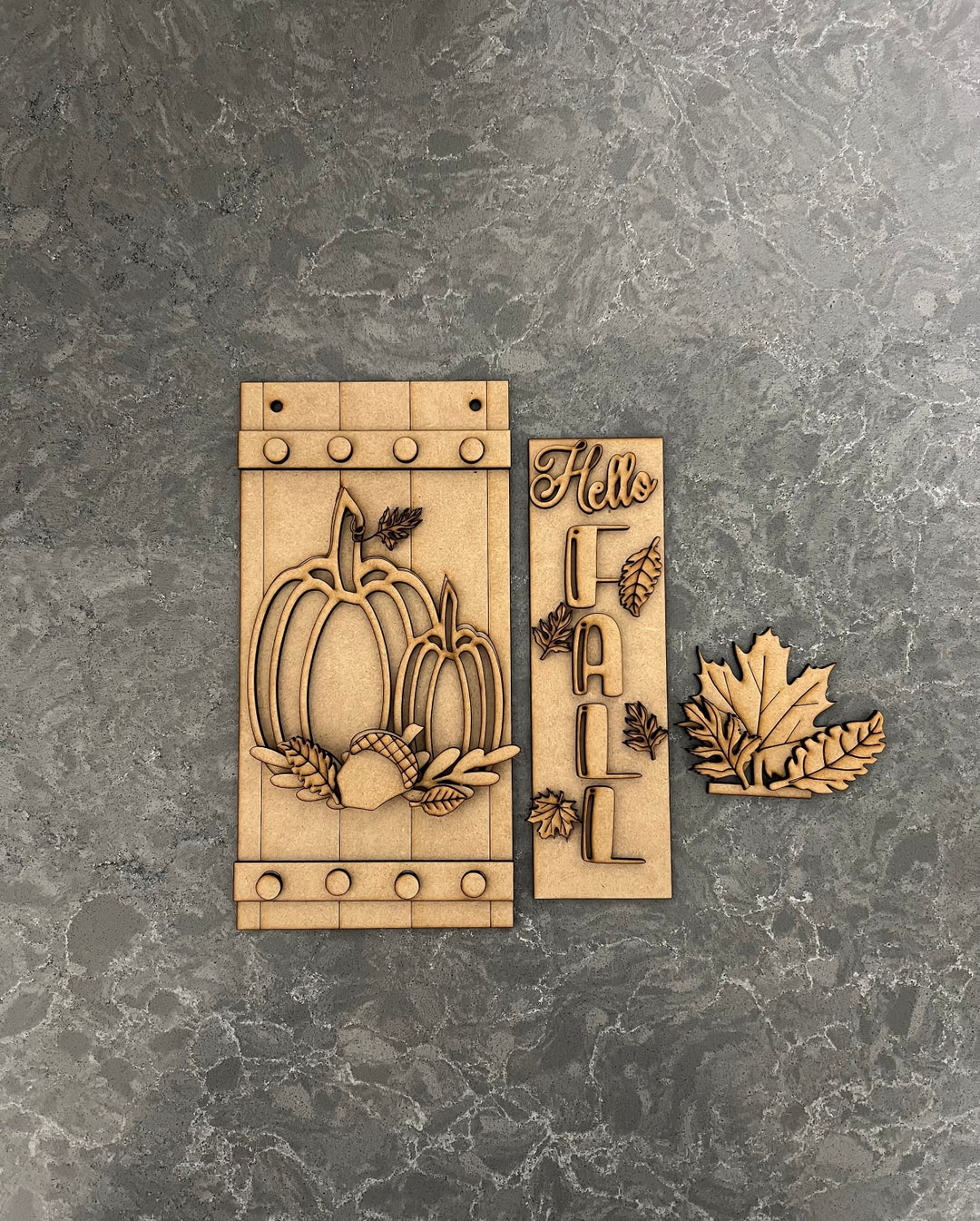 Interchangeable Fall Pumpkin Post Sign, Handcrafted Wooden Home Decor ...