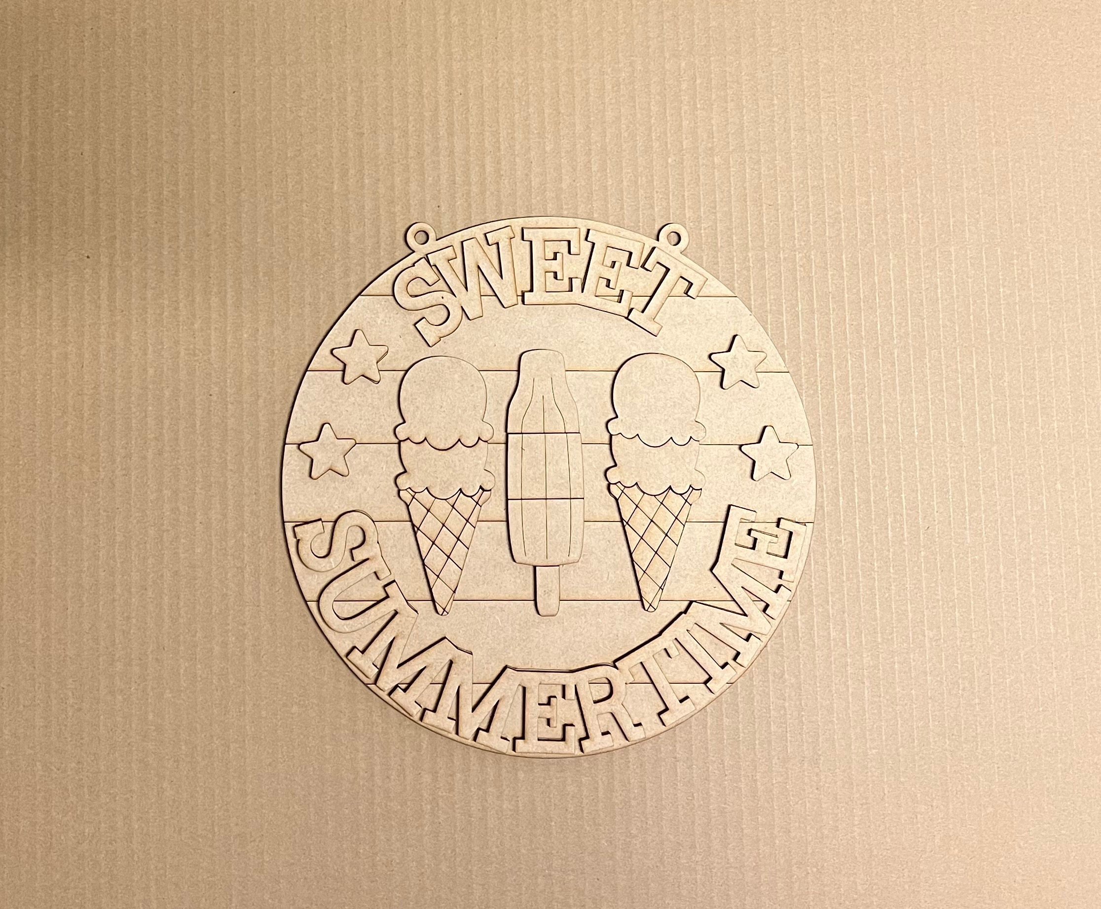 July Ice Cream Door Sign-welcome Door Sign - Etsy