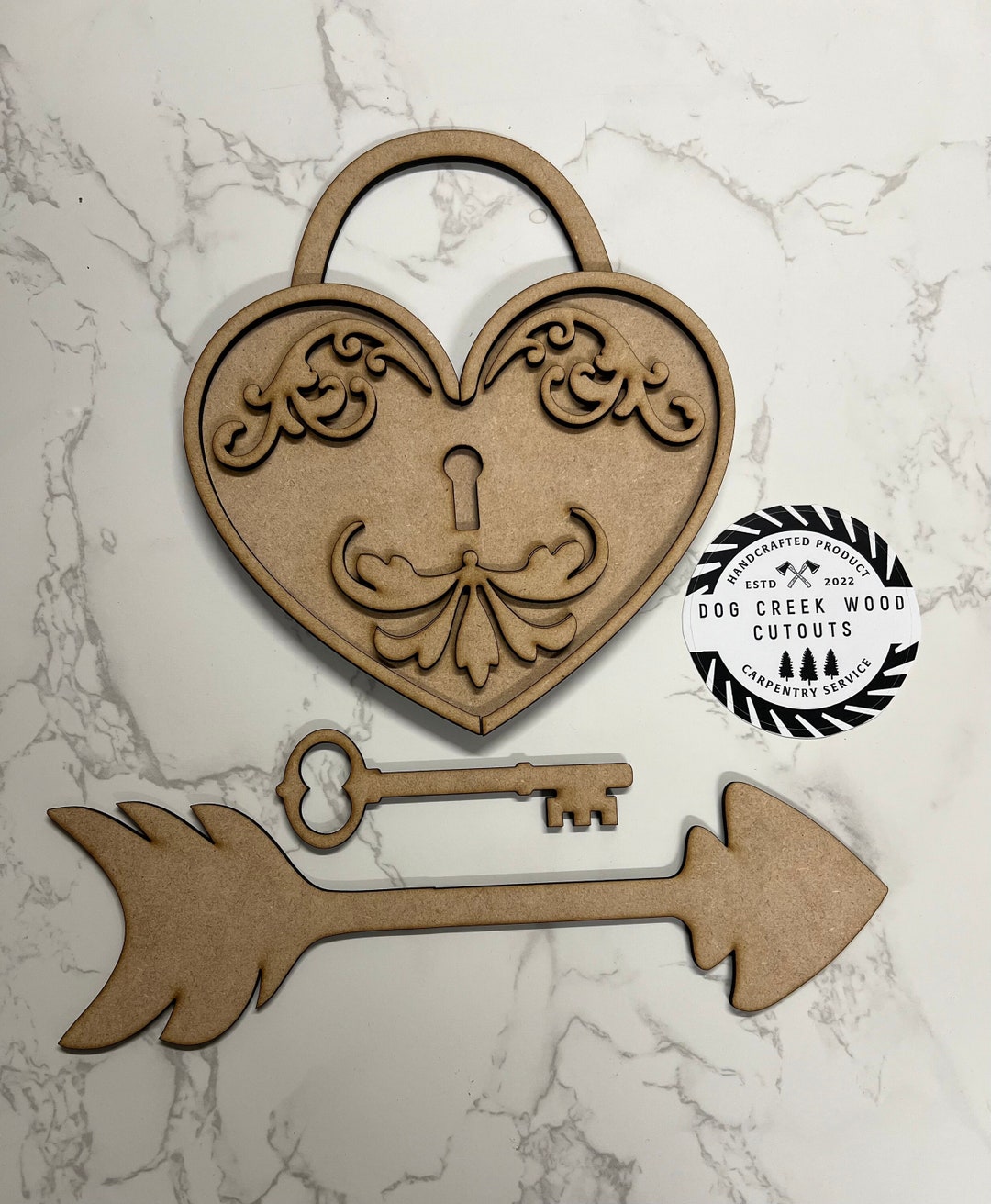 Standing Heart and Arrow Padlock - Handcrafted Romantic Decor - Etsy