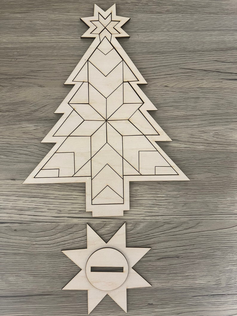 Barn Quilt Tree, Christmas Tree Puzzle, Christmas Tree With Stand ...