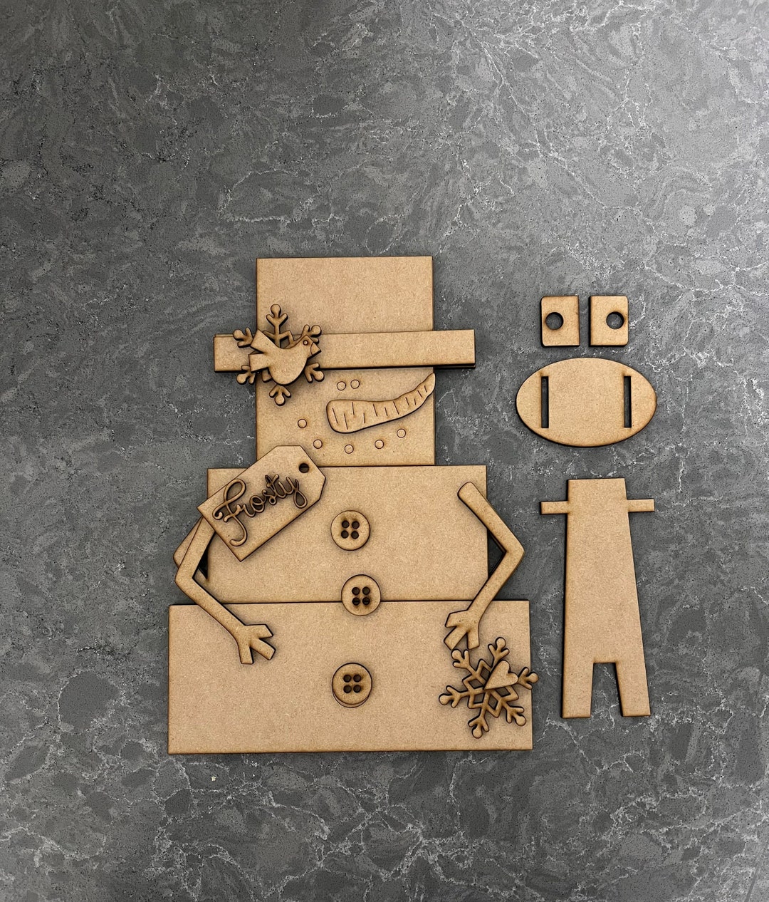 Frosty Block Standing Snowman, Winter Decor, DIY, Let It Snow - Etsy