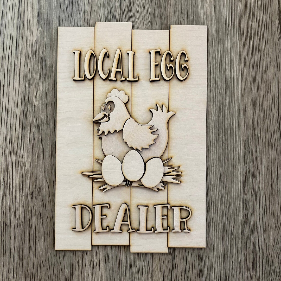 Local Egg Dealer, Chicken Hanging Sign, Decorative Chicken Sign - Etsy