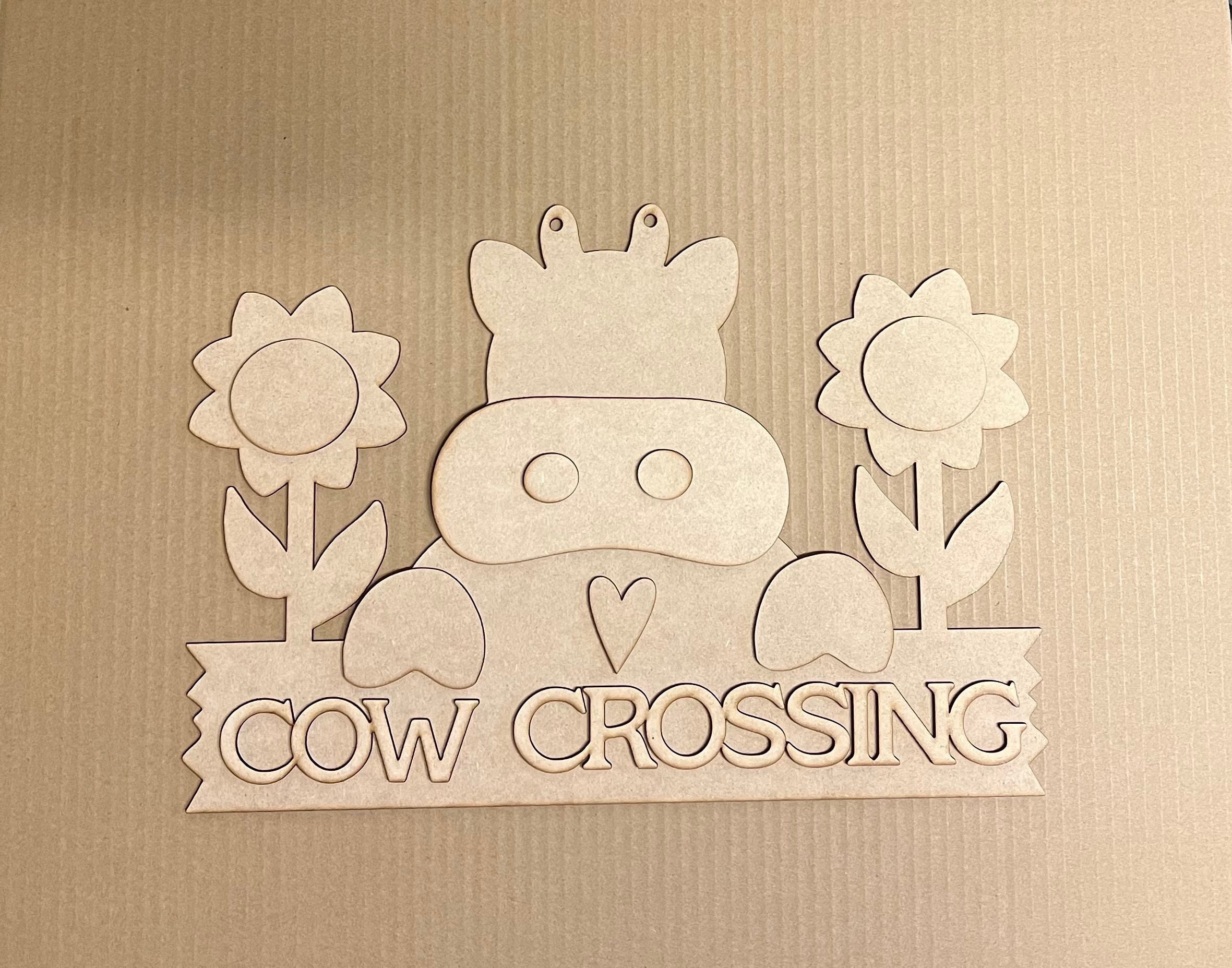Cow Crossing Sign-rustic Farmhouse Decor, DIY - Etsy