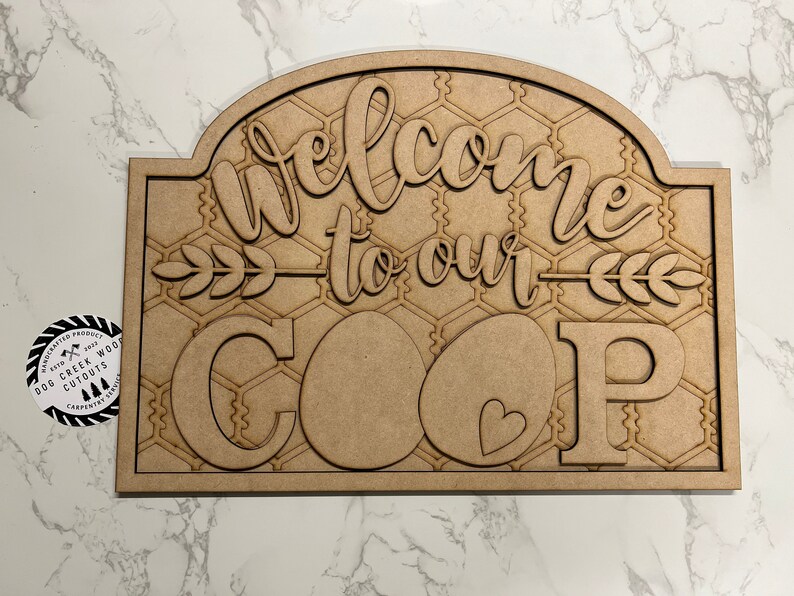 Welcome to Our Coop Sign-handcrafted Farmhouse Decor,diy - Etsy