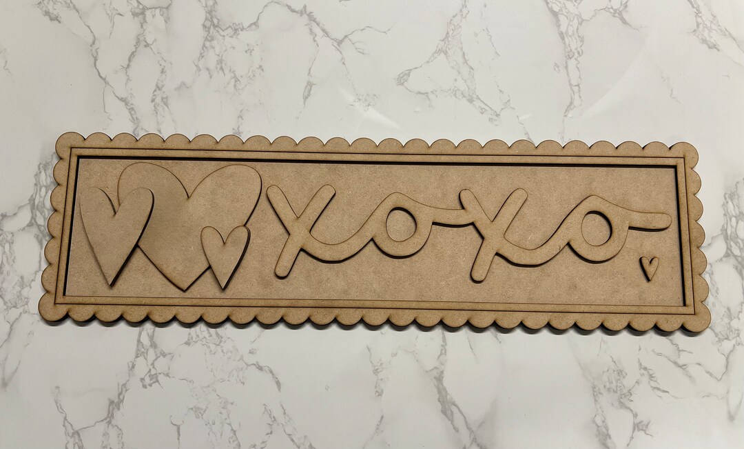 XO Sign With Scallops- Handcrafted Romantic Home Decor,diy - Etsy