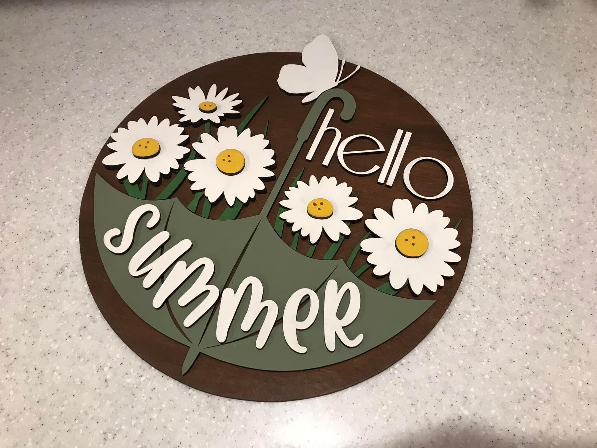 Summer Daisy Sign 2024-handcrafted Floral Wall Decor - Etsy