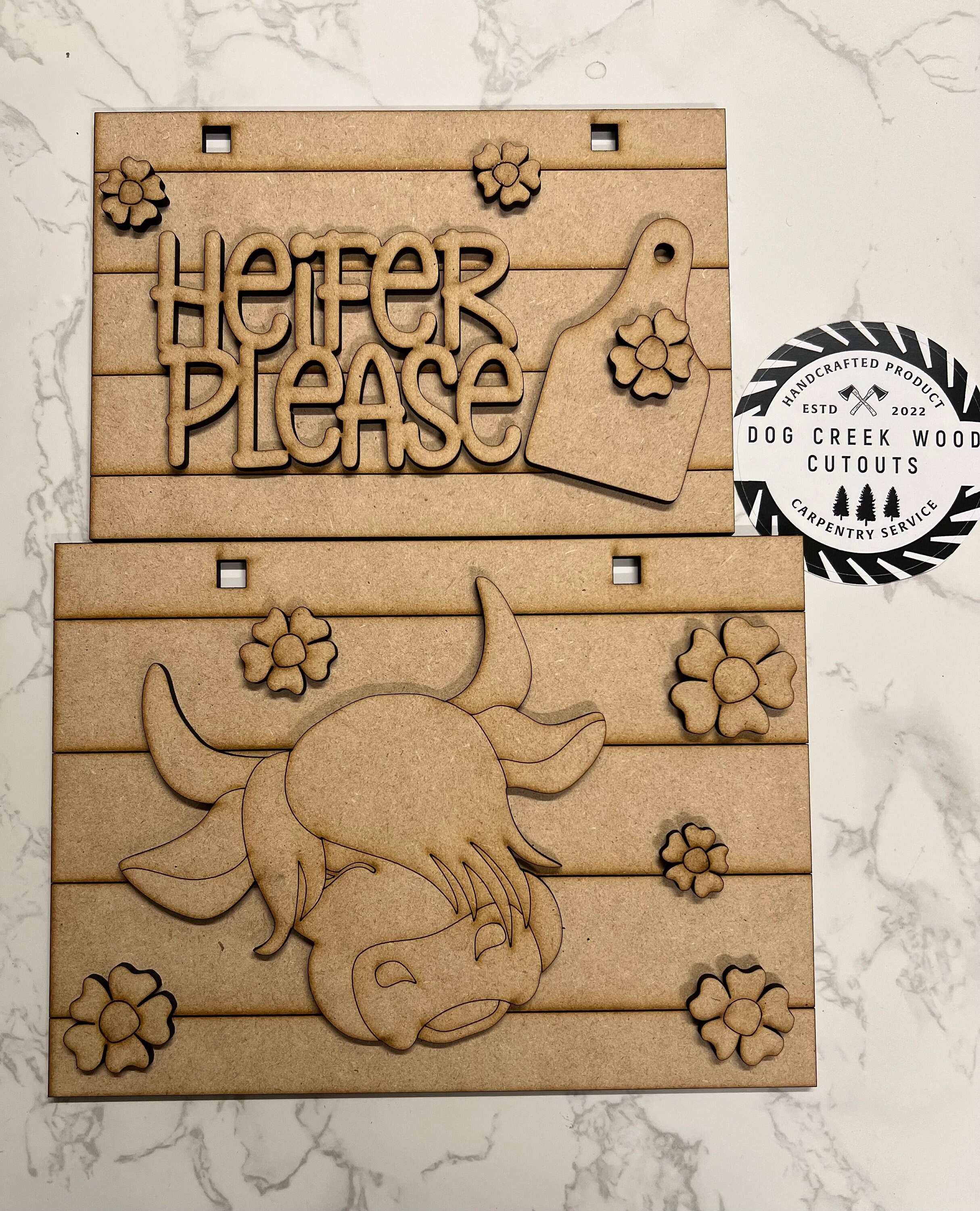 Highland Cow Ladder Add On, Handcrafted Rustic Decor - Etsy