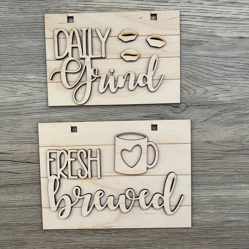 Insert for Ladder Farmhouse Interchangeable Sign, Daily Grind, Daily ...