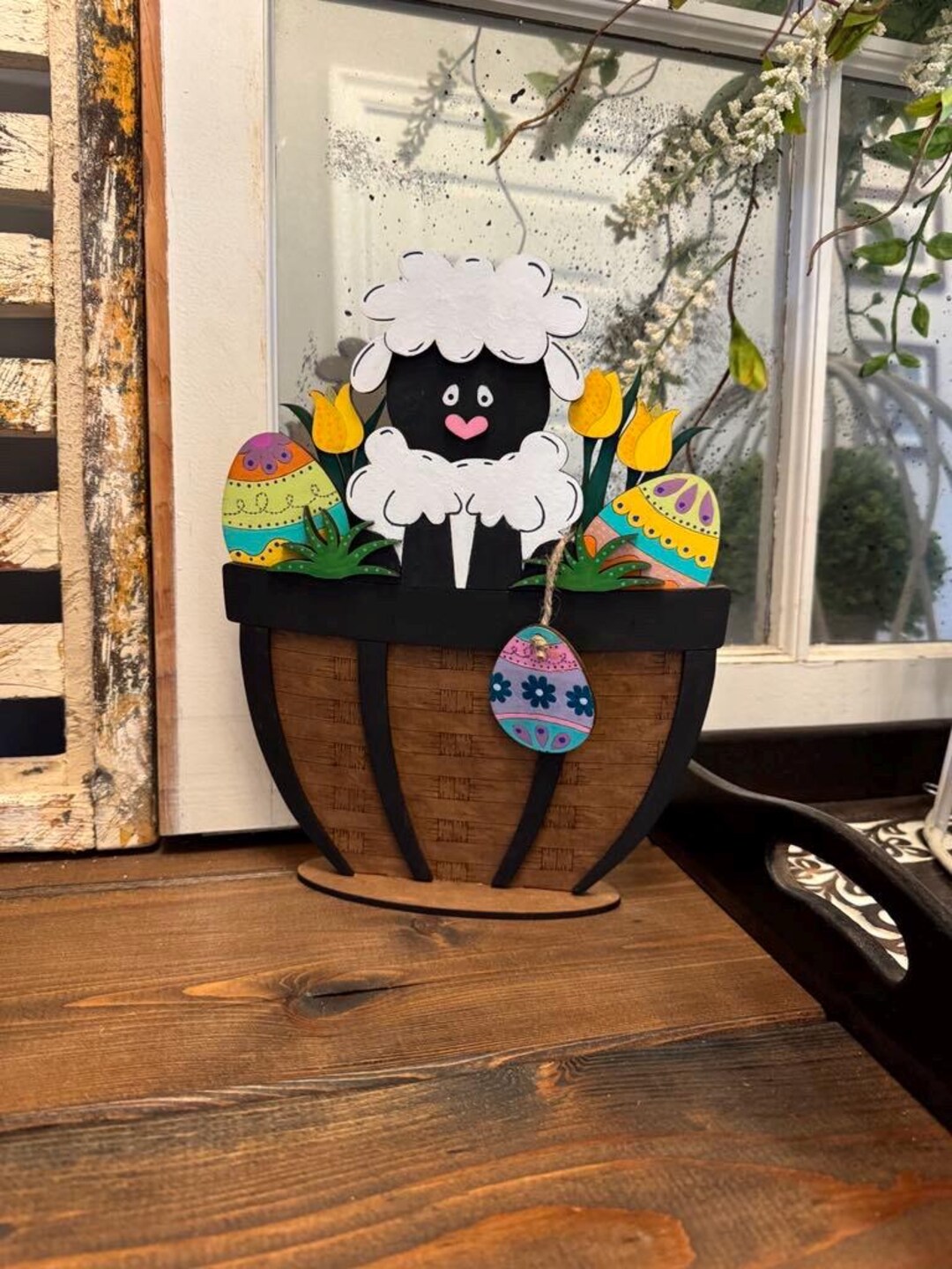 Interchangeable Easter Lamb for Flower Basket - Spring Decor - Easter ...