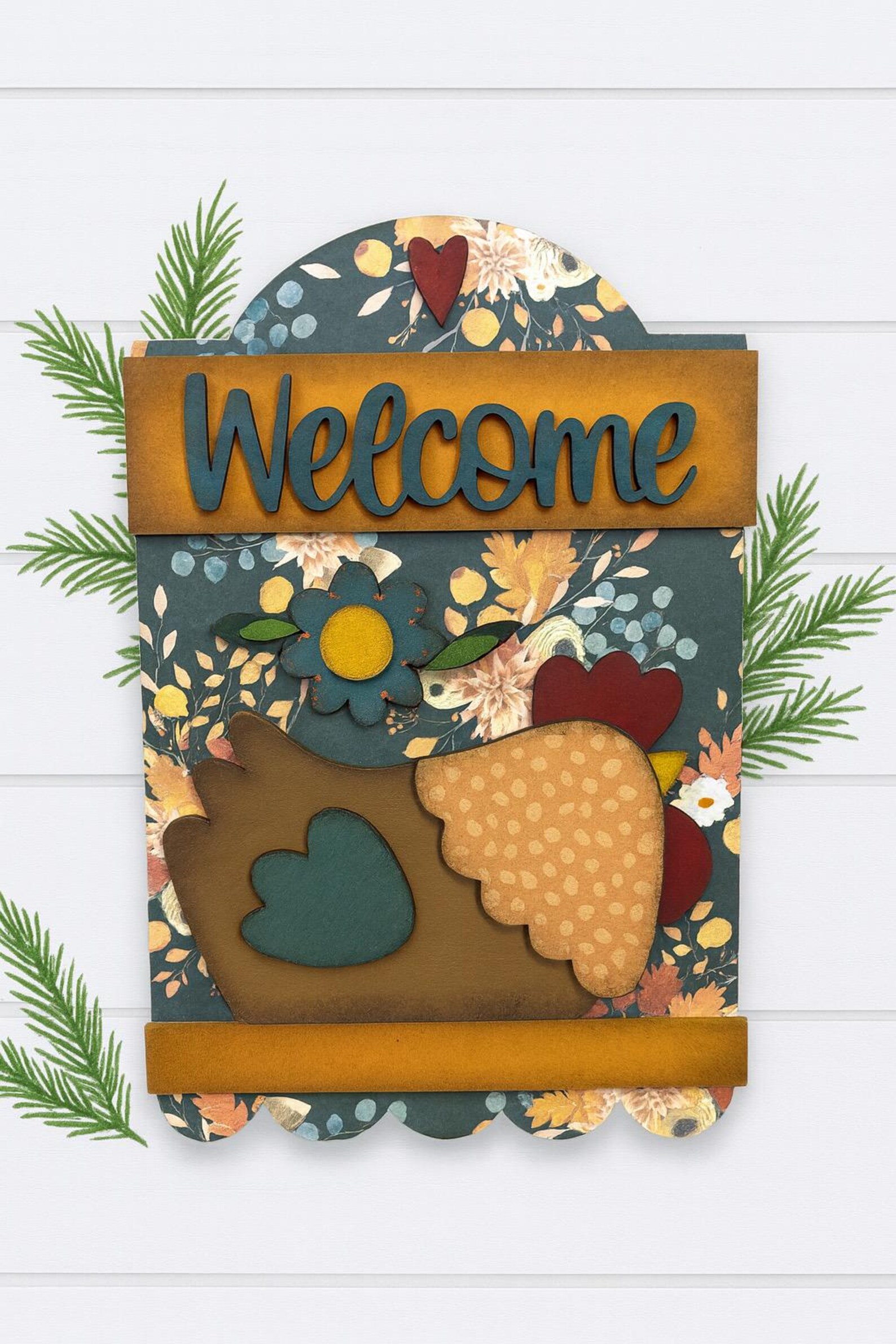 Chicken Welcome Sign Board – Farmhouse Chicken Decor, Rustic Country ...