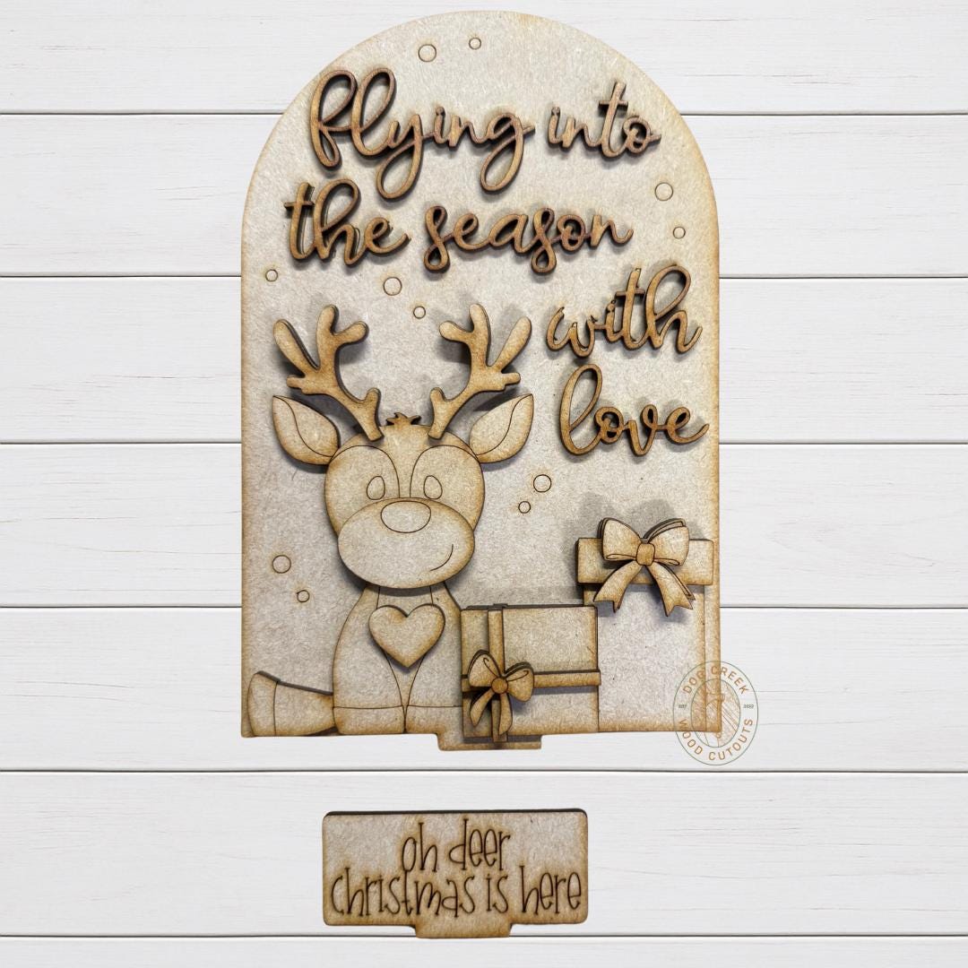 Interchangeable Reindeer Tall Arch Sign | Christmas Tabletop Decor ...