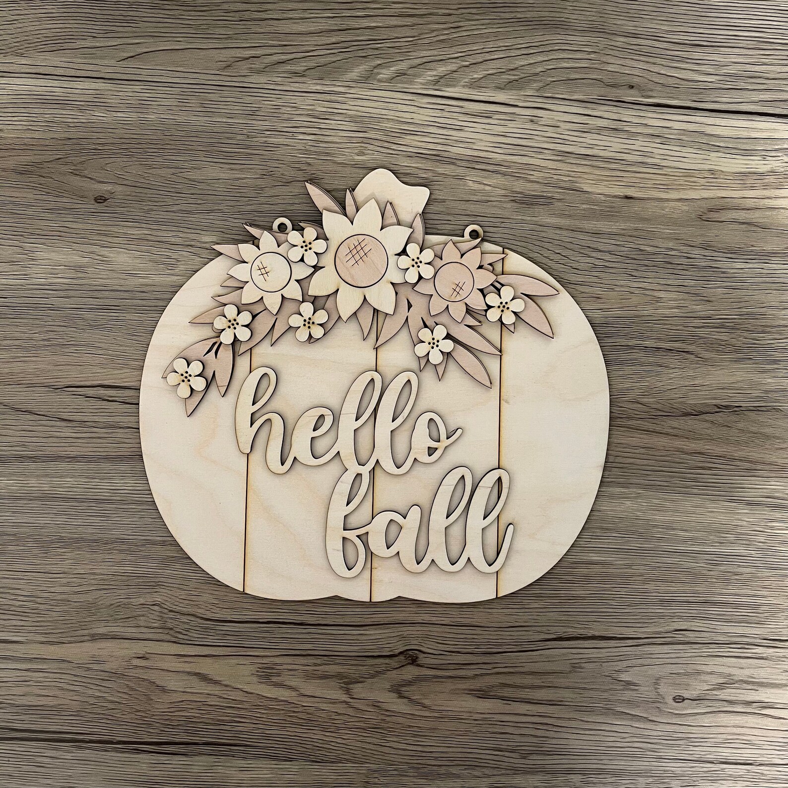 Hello Fall Rustic Pumpkin - Etsy