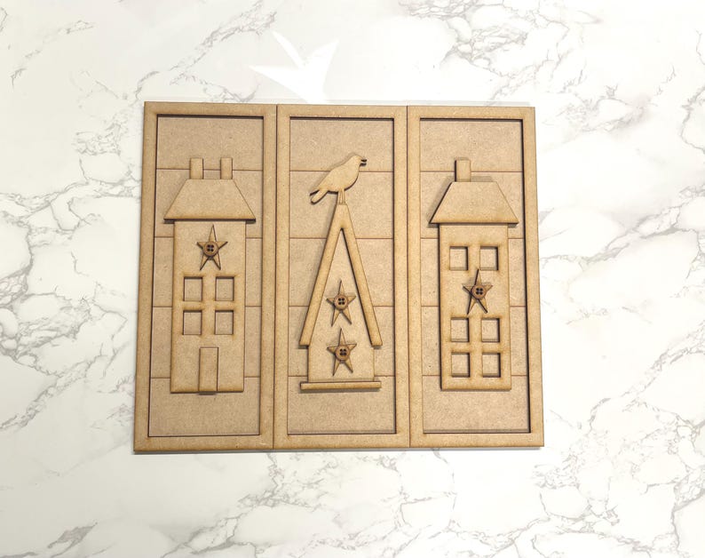 Vertical Primitive Wooden House Signs - Rustic Farmhouse Decor ...