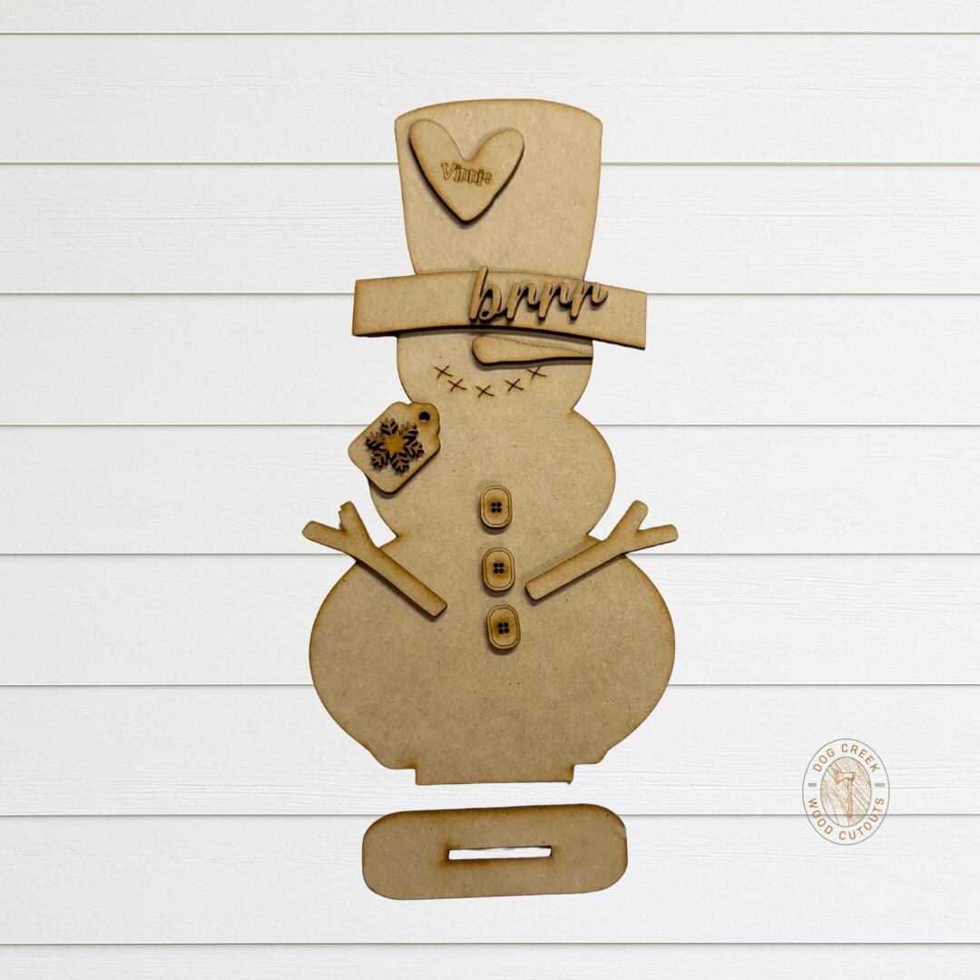 Rustic BRR Buddy Cousin Vinnie Snowman | Farmhouse Winter Decor ...