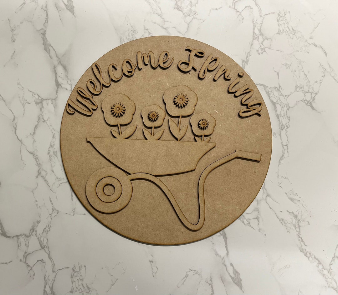 Welcome Spring Sign -handcrafted Home Accent - Etsy