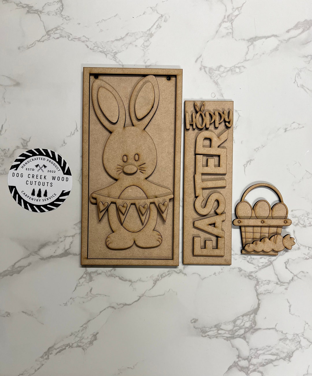 Interchangeable Easter Bunny Post Sign Laser Ready-handcrafted Spring ...
