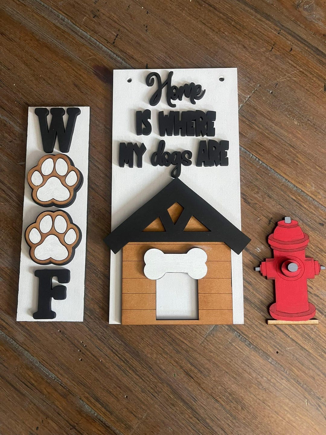 Interchangeable Dog Sign Post-handcrafted Pet Decor - Etsy