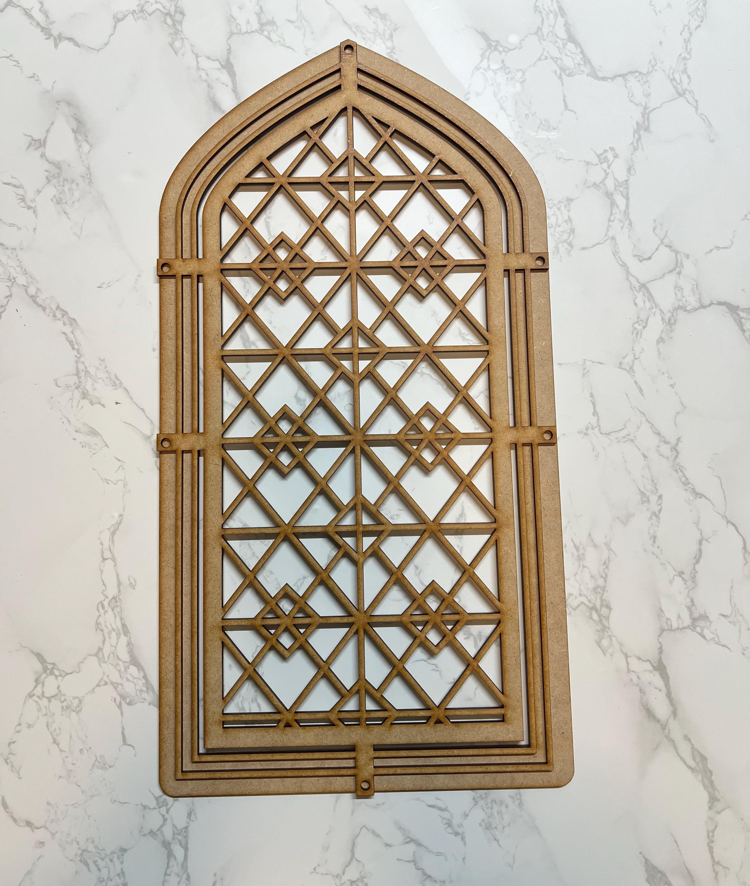 Cathedral Window Home Decor | Unique Stained Glass Window for Wall ...