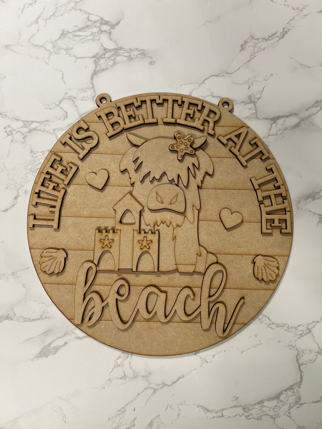 Summer Beach Highland Door Sign: Coastal Vibes for Your Entryway,diy - Etsy